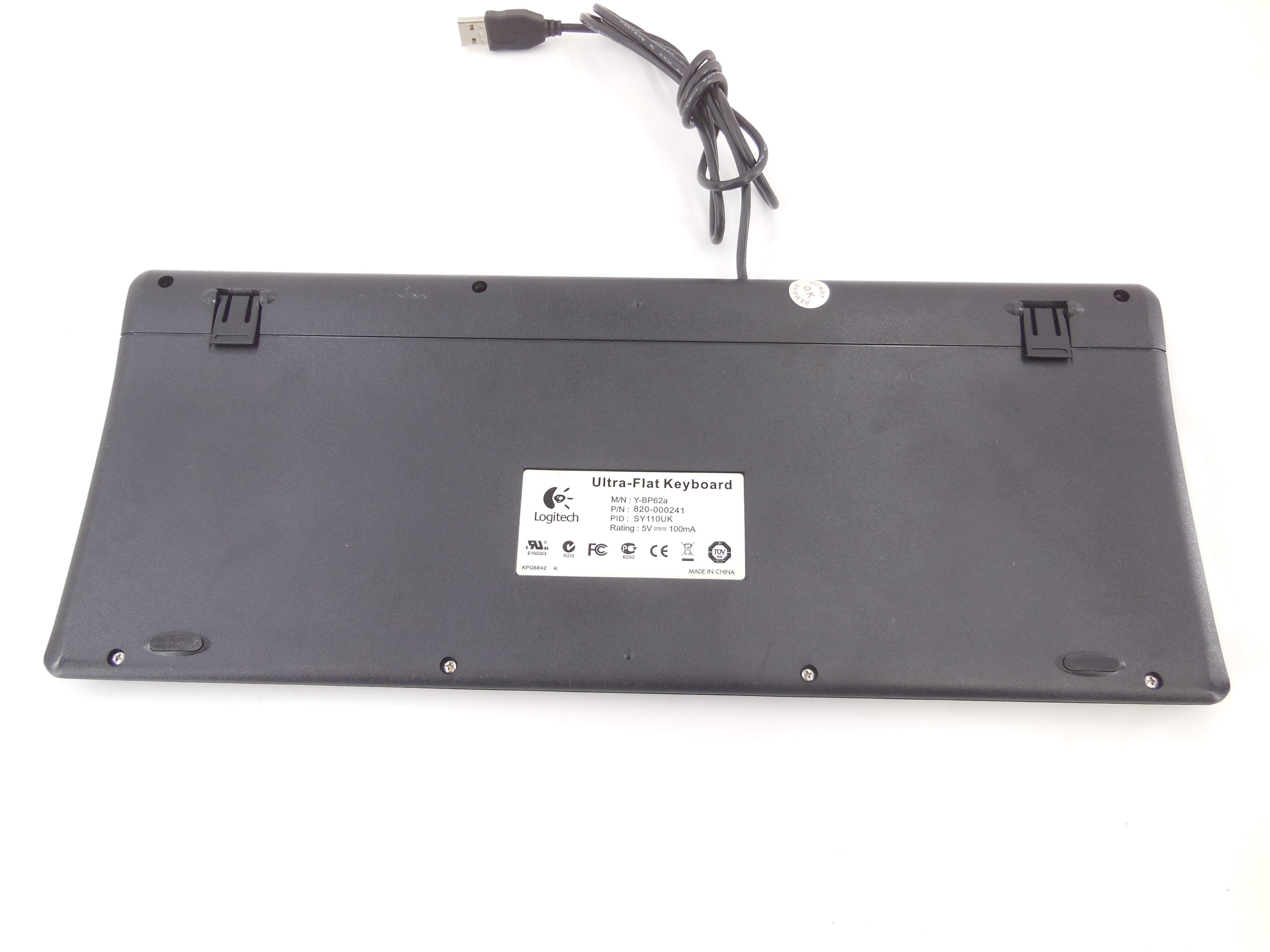 Клавиатура USB Logitech Ultra-Flat Keyboard Black